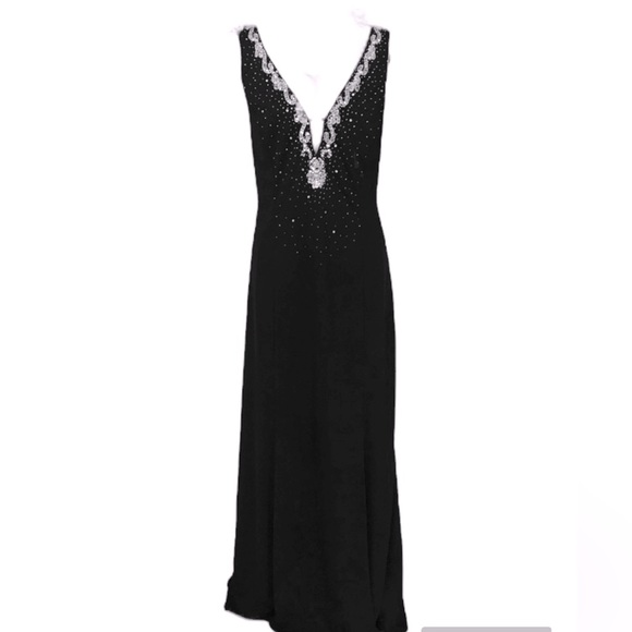 Niki Lavis | Dresses | Niki Niki Lavas Formal Beaded Floor Length Maxi ...